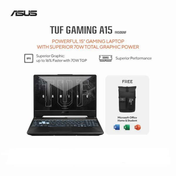 Asus TUF Gaming A15 FA506NC-R535B3T-O | Gaming Laptop